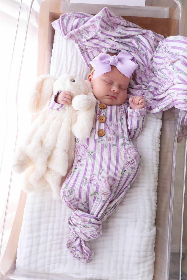 Bamboo Waffle Knotted Gowns | Caden Lane