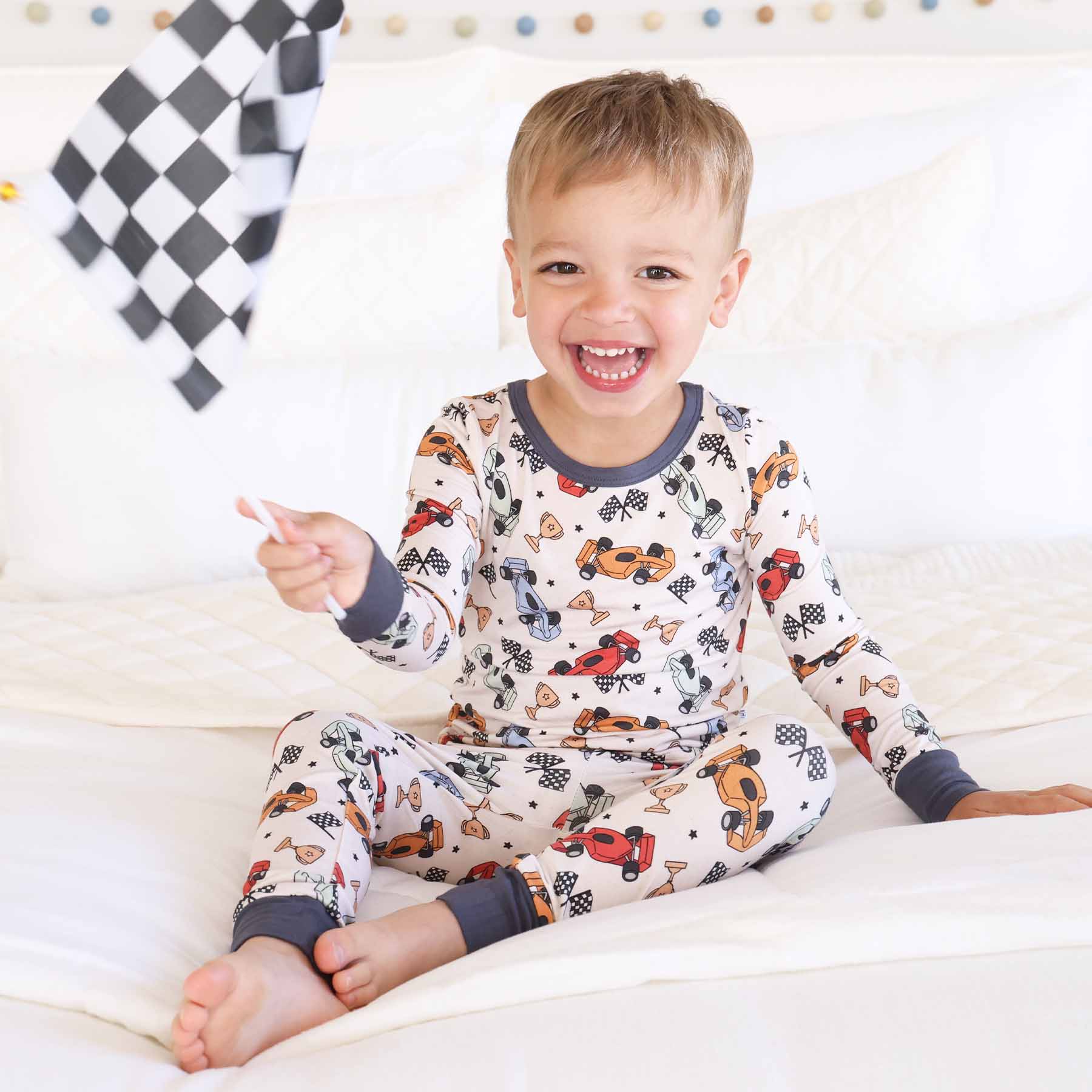 Race Car Pajamas | Comfortable Kid's Sleepwear – Caden Lane
