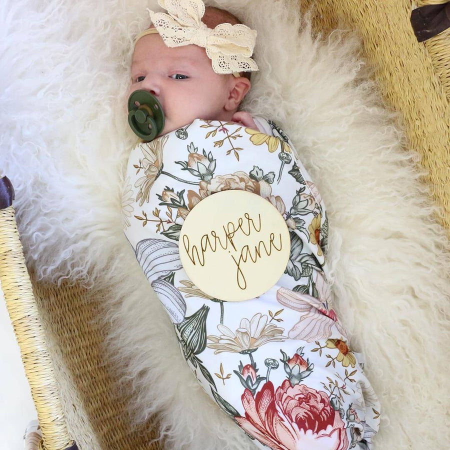 Personalized Baby Name Wood Sign For Newborn Pictures | Caden Lane