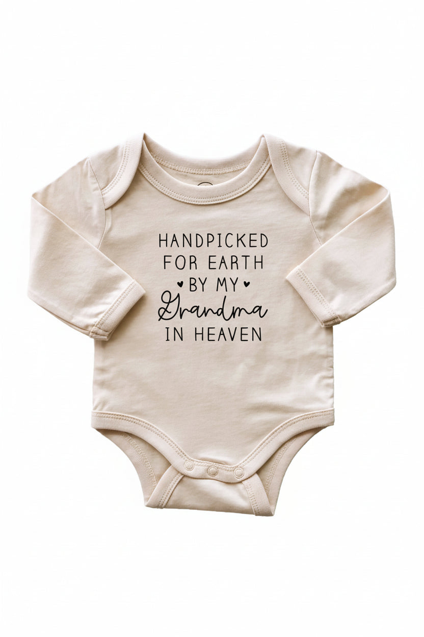 Personalized Handpicked Long Sleeve Graphic Bodysuit | Natural – Caden Lane