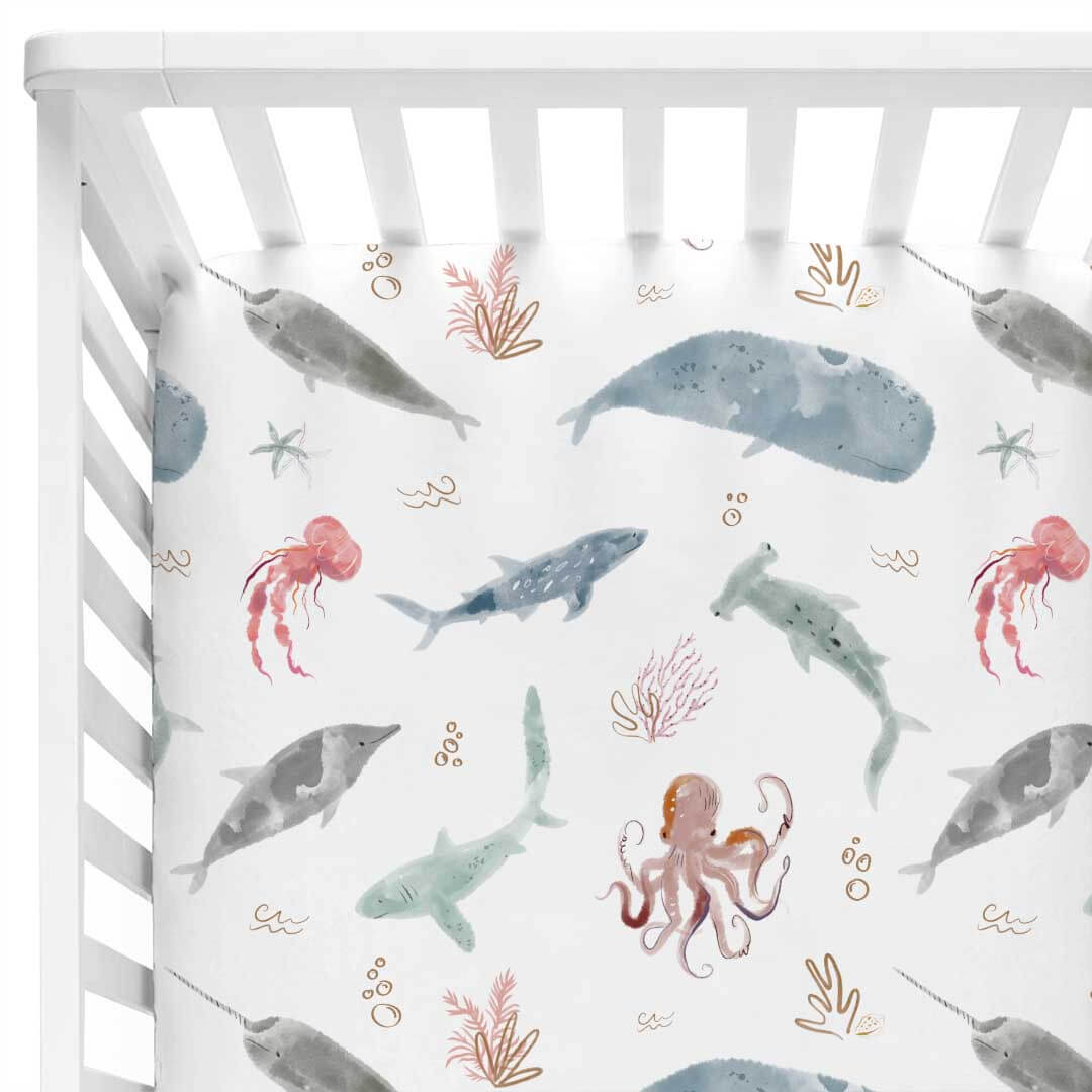 Sea Life Crib Sheet | Caden Lane