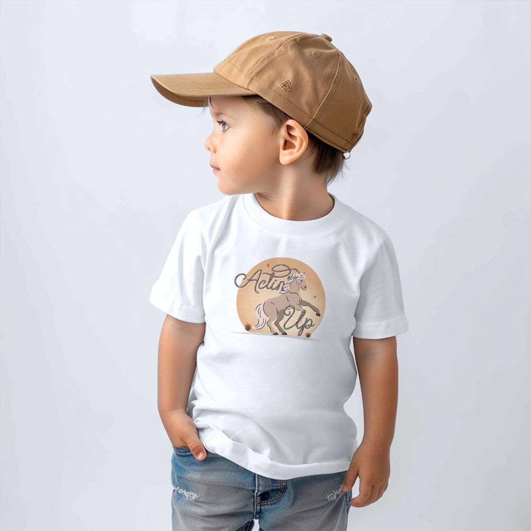 Actin' Up Kids Graphic Tee | White – Caden Lane