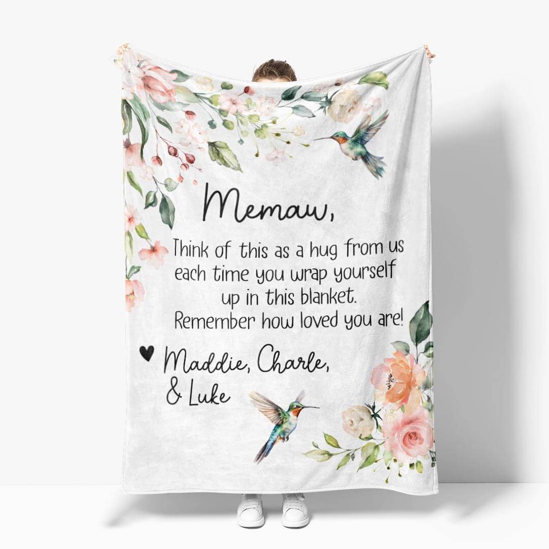 Personalized Blanket in Humming Birds | Caden Lane