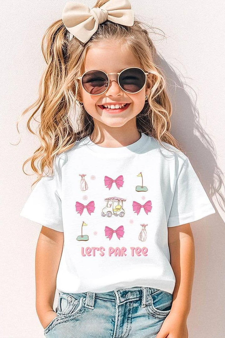 Let's Par Tee Kids Graphic Tee | White – Caden Lane