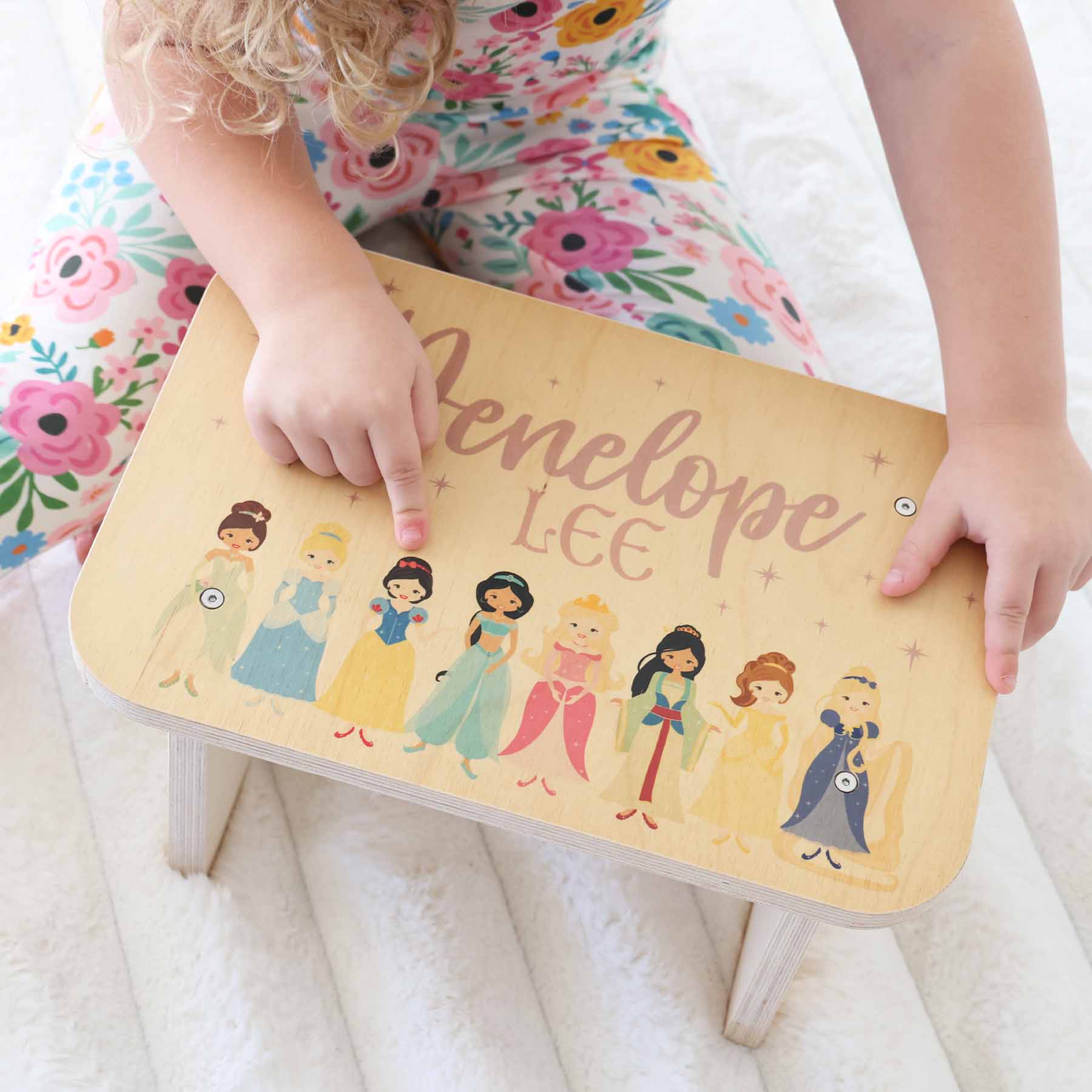Kids Personalized Step Stool | Pretty Princess – Caden Lane