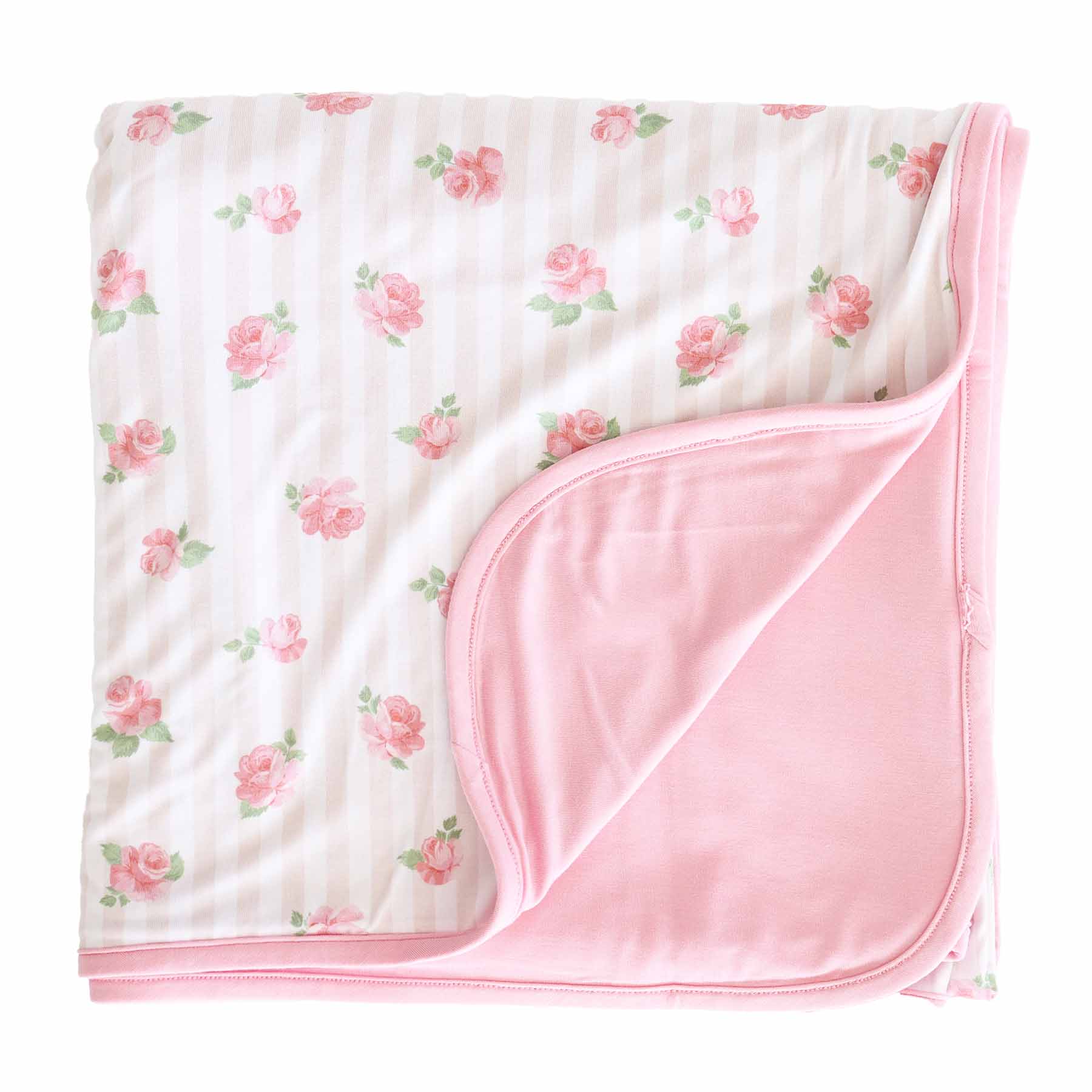 Rosy & Cozy Double Sided Bamboo Kids Blanket | Caden Lane